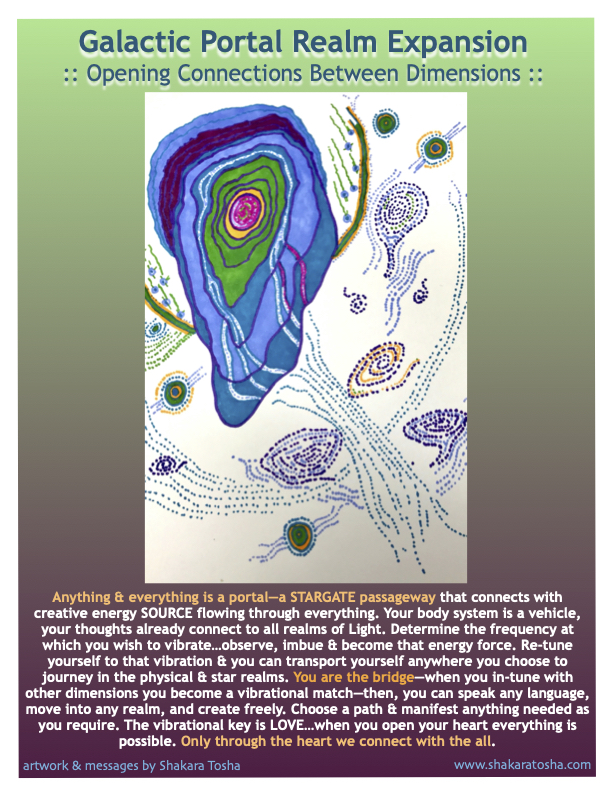 “Galactic Portal Realm Expansion” (Oracle Card) — Shakara Tosha