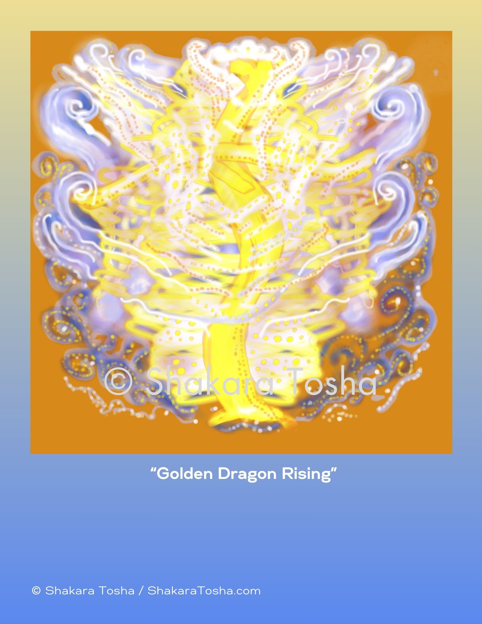 “Golden Dragon Rising” Art Print — Shakara Tosha