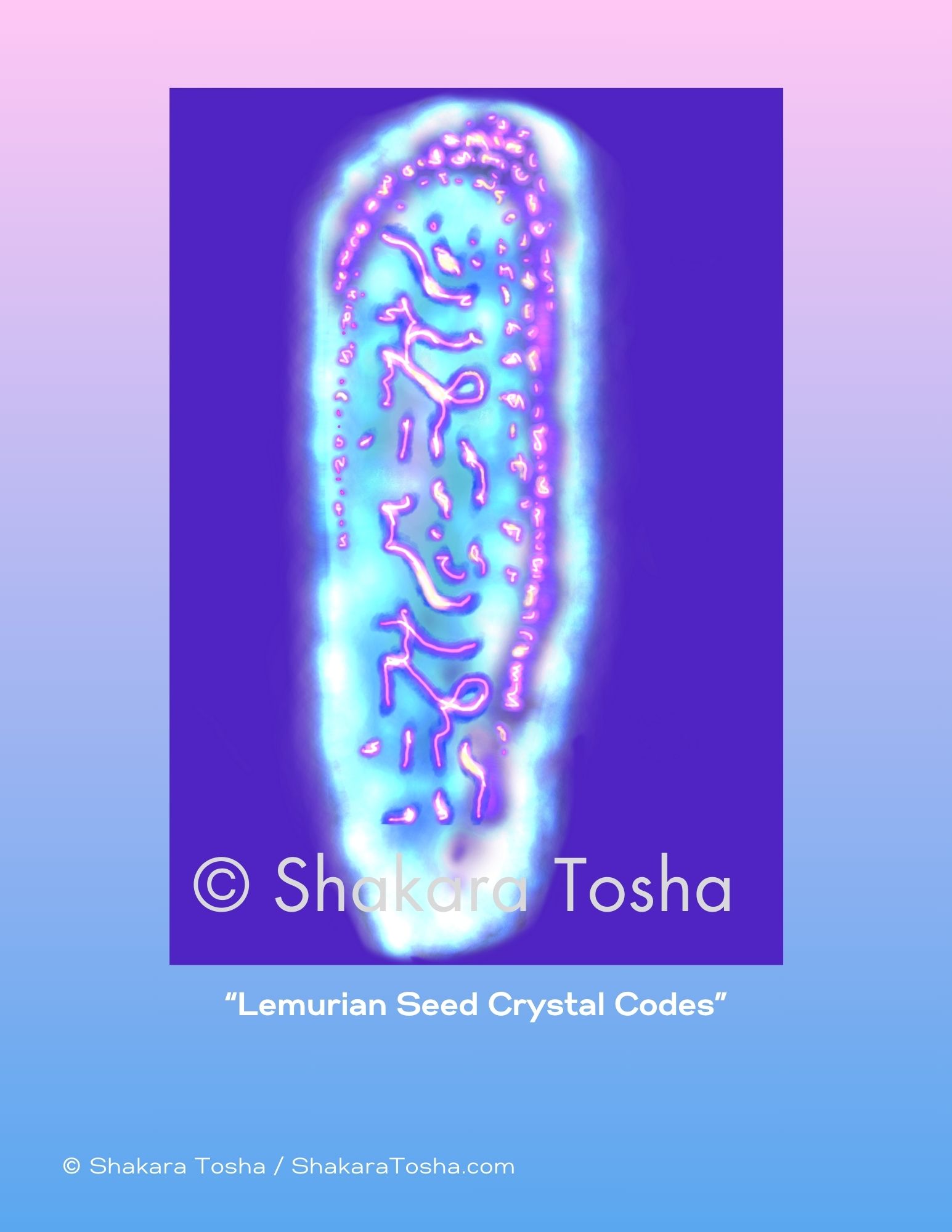“Lemurian Seed Crystal Codes” Art Print — Shakara Tosha