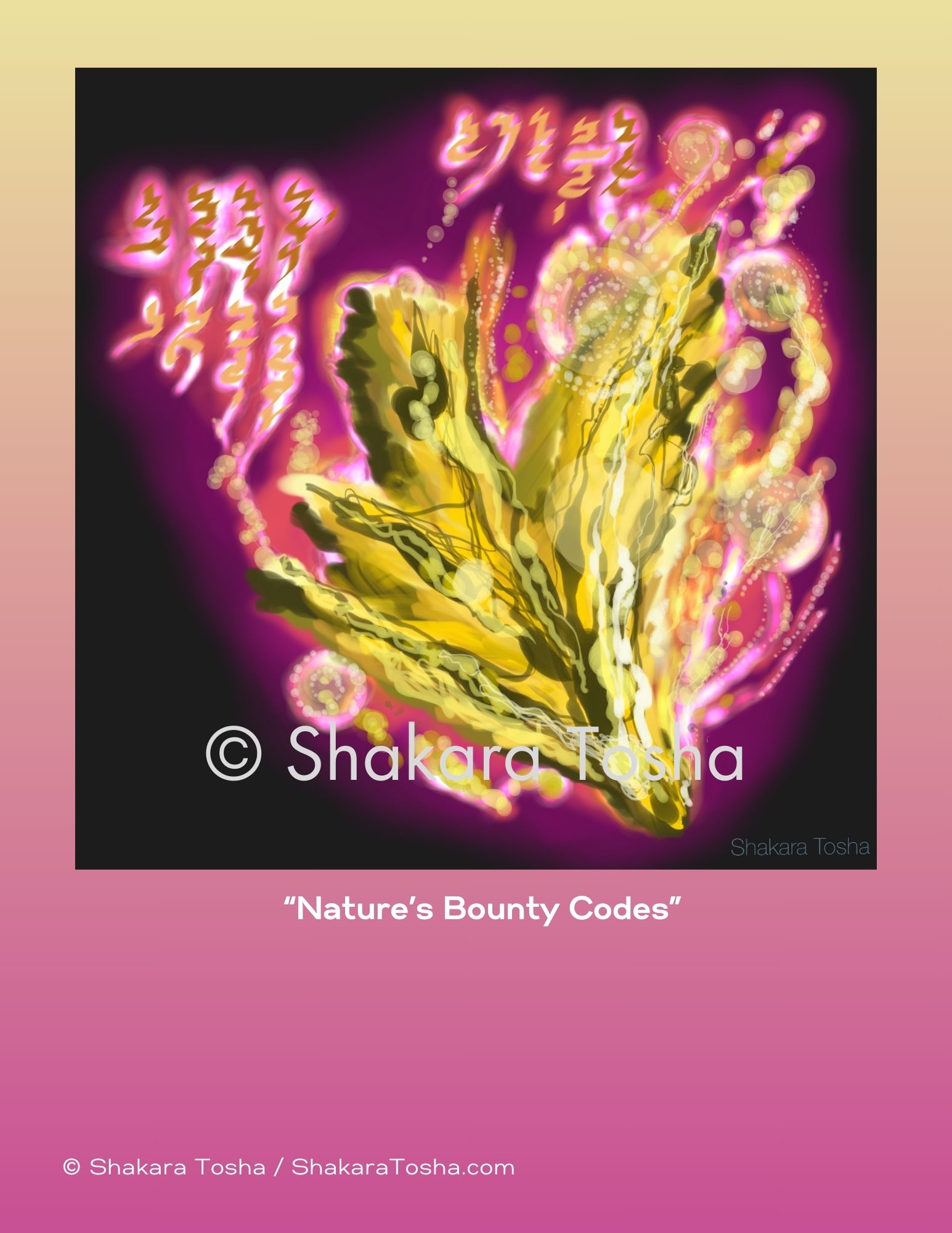 “Nature’s Bounty Codes” Art Print — Shakara Tosha